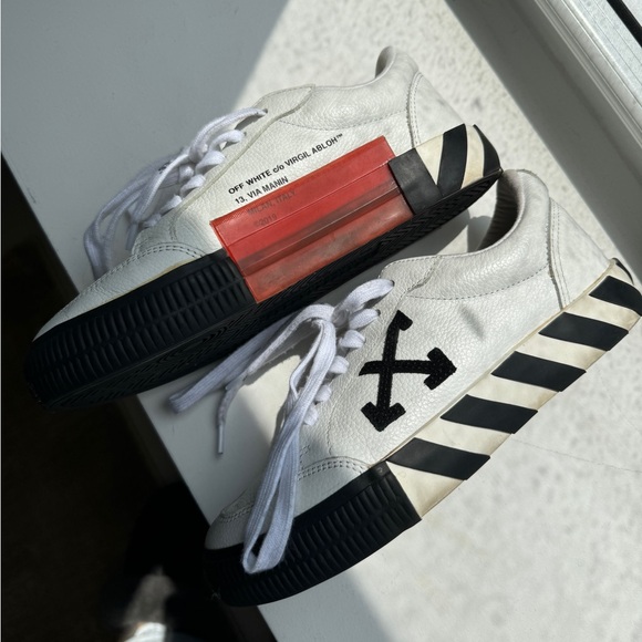 Off-White | Shoes | Offwhite Sneakers Vulc Low White Leather | Poshmark